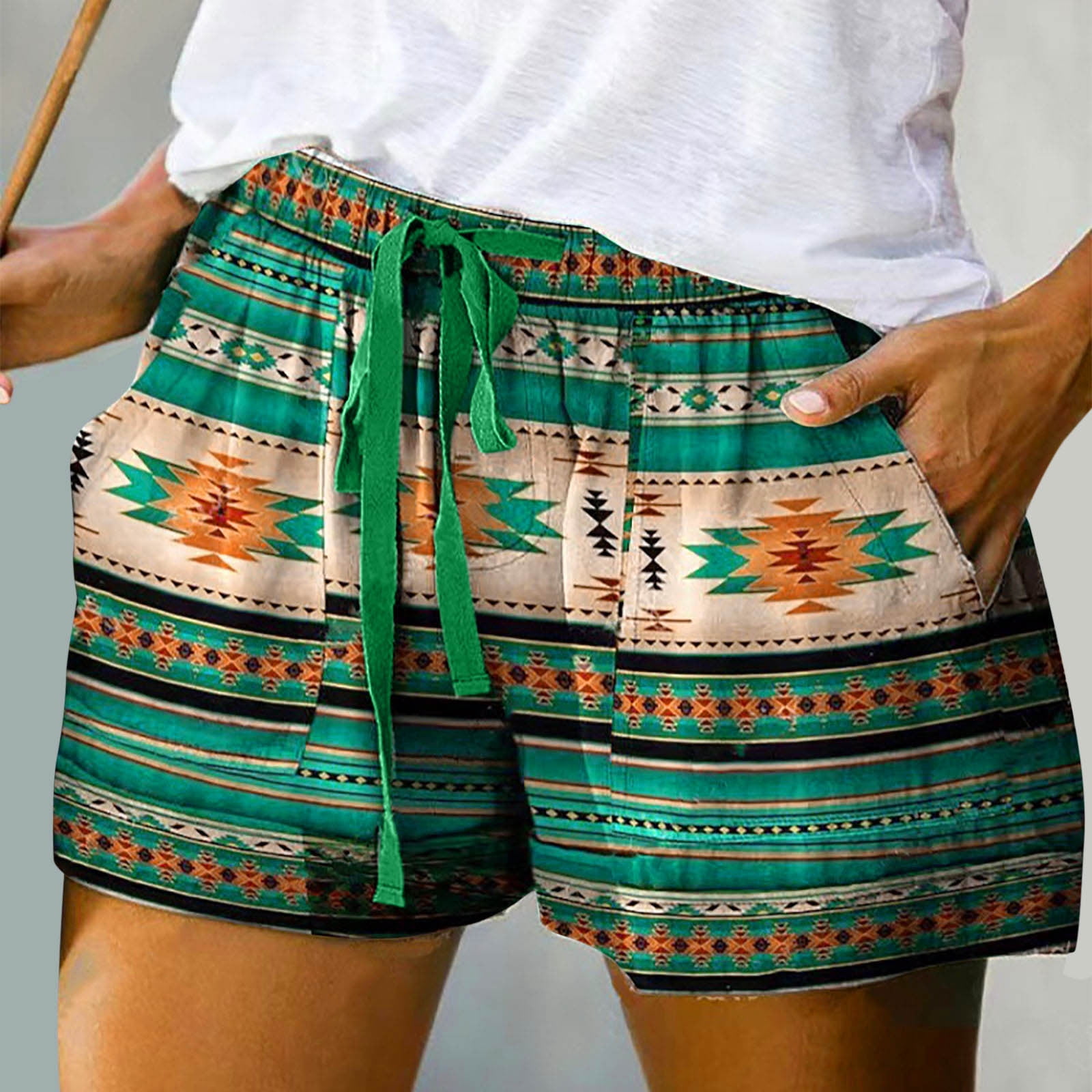 Poteti Cargo Shorts For Women Wide Leg High Waisted Shorts For Women