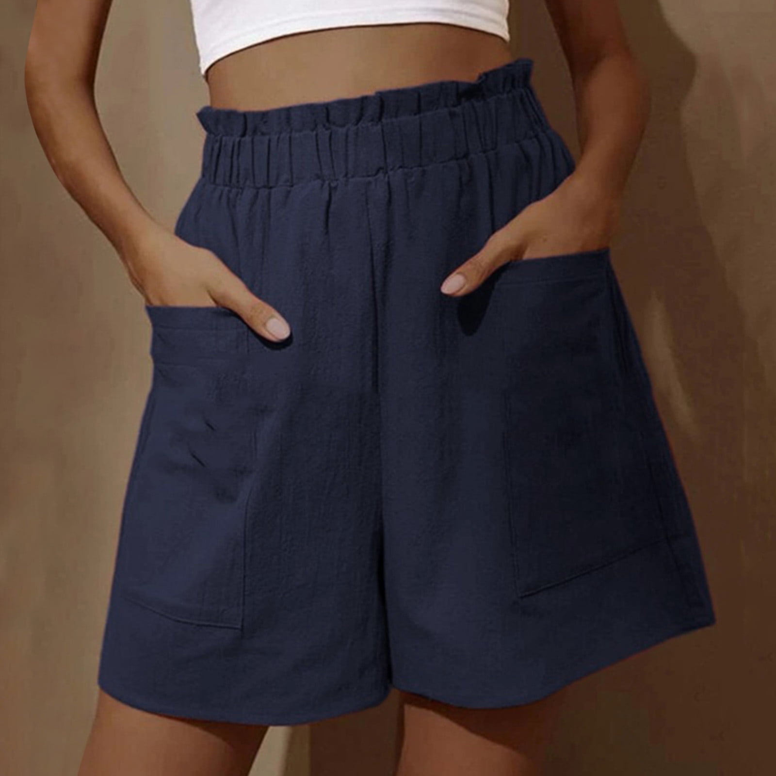 POTETI High Waisted Bermuda Shorts for Women Cargo Lounge Shorts Women ...