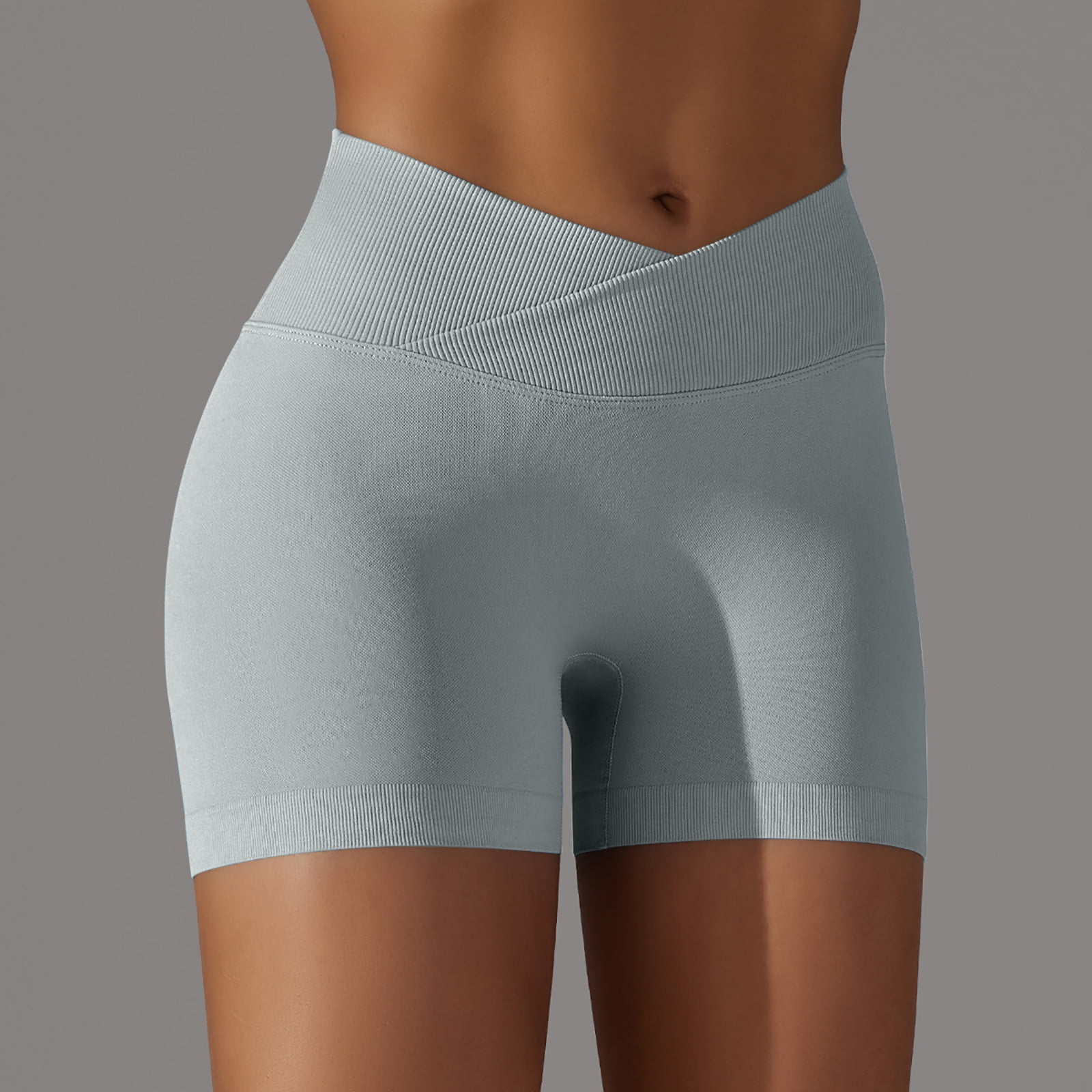 POTETI High Waisted Biker Shorts for Women Running Women's Shorts Tummy Control High Stretch ...