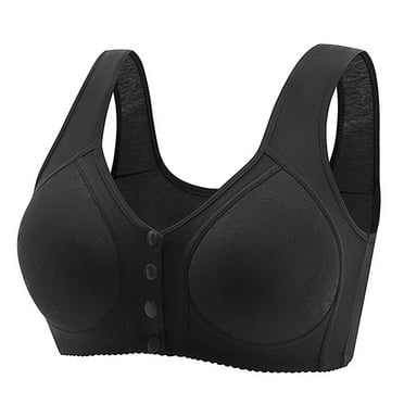 Full Coverage Lace Bra for Women, Wireless Front Closure Comfort Bra ...