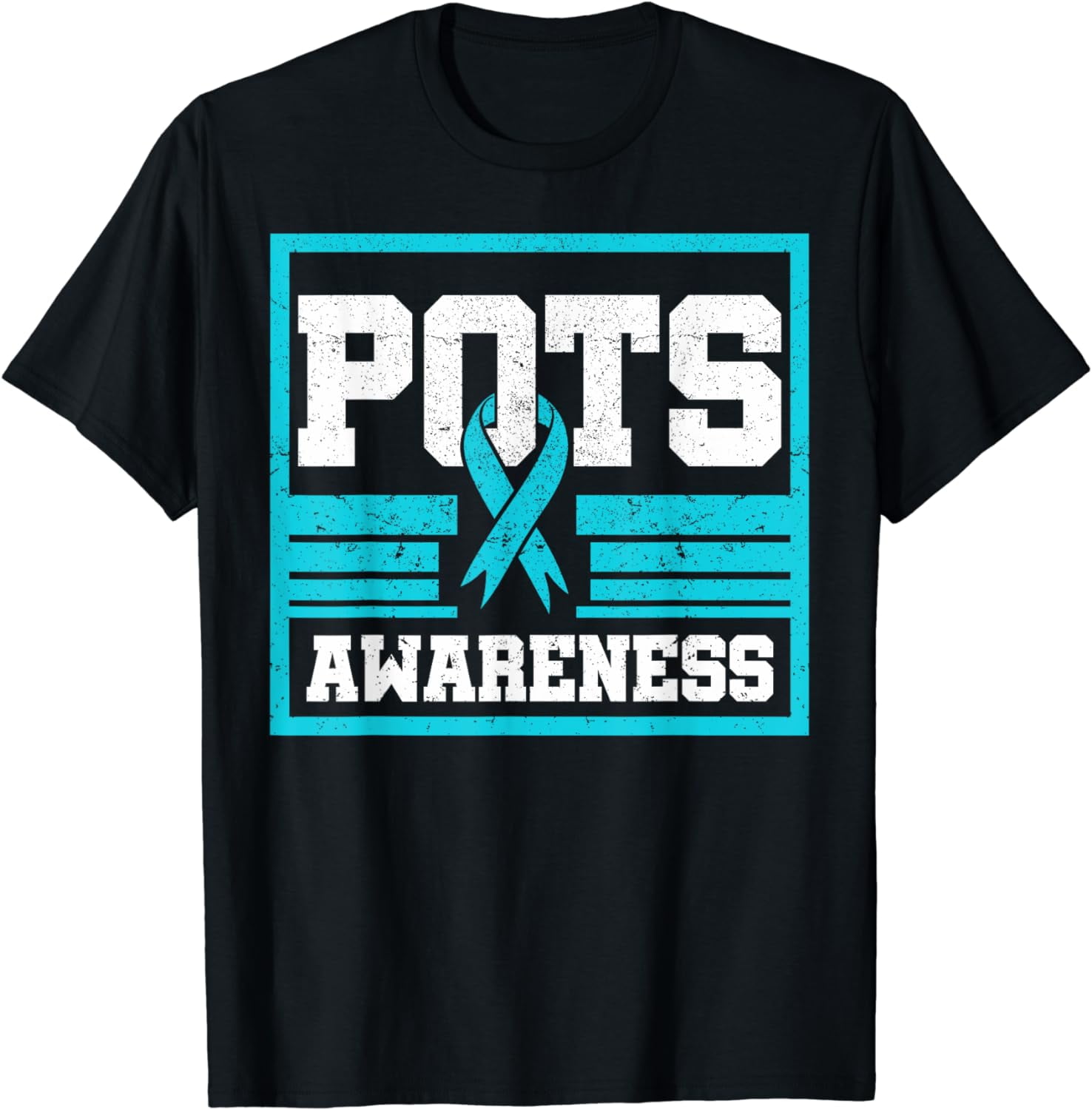 POTS Awareness Turquoise Ribbon Dysautonomia Tachycardia T-Shirt ...