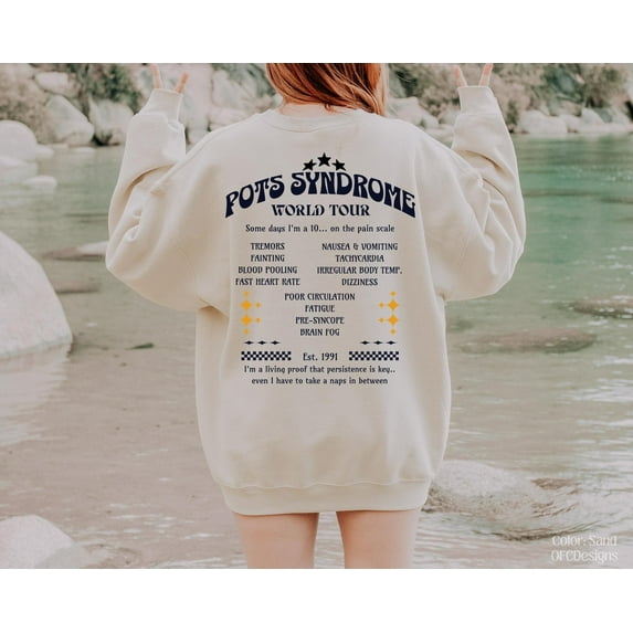 POTS Syndrome Tour Sweatshirt Postural Orthostatic Tachycardia Syndrome ...