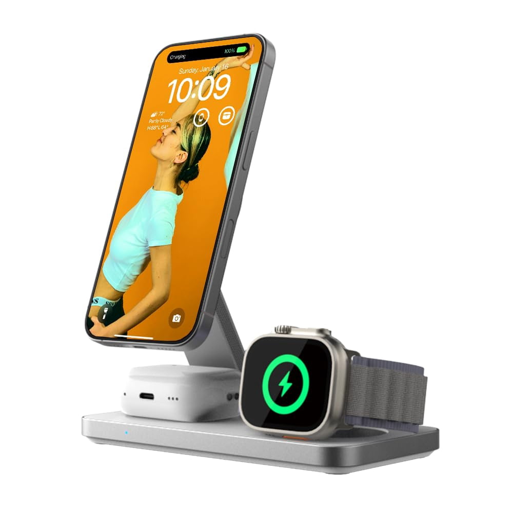 POUT Hands 7 PRO 3-in-1 Foldable Qi2 15W Wireless Charging Stand ...