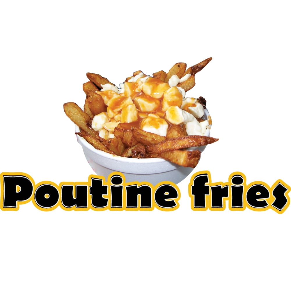 POUTINE FRIES 16" Concession Decal sign cart trailer stand sticker ...