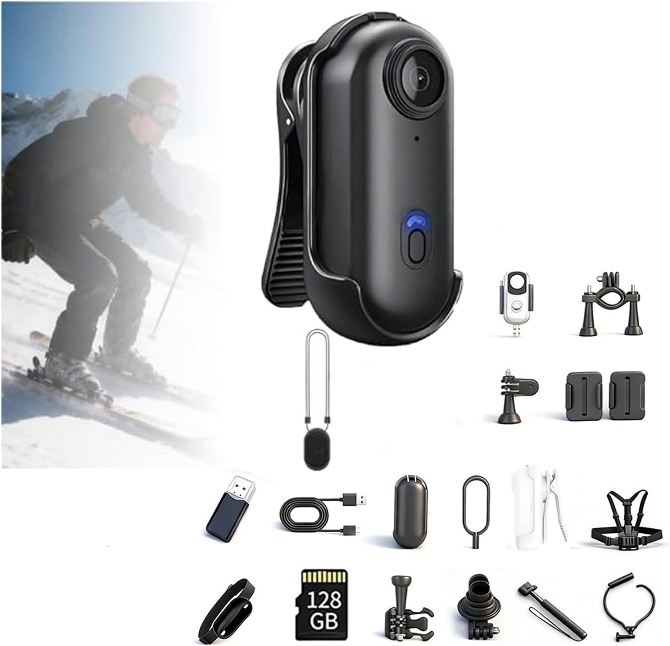 POV 4K Pro Waterproof Capture Camera, New Ultra Wide Angle Thumb Pocket Action Cam, Video Record ...