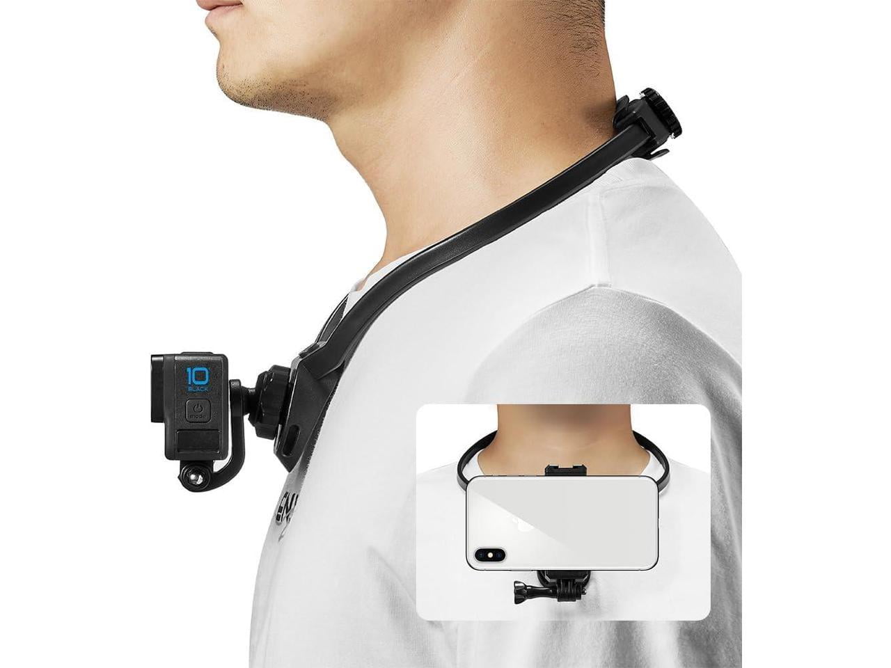 POV VLOG Neck Holder Mount for Gopro Smartphone,360° Rotation Neck ...
