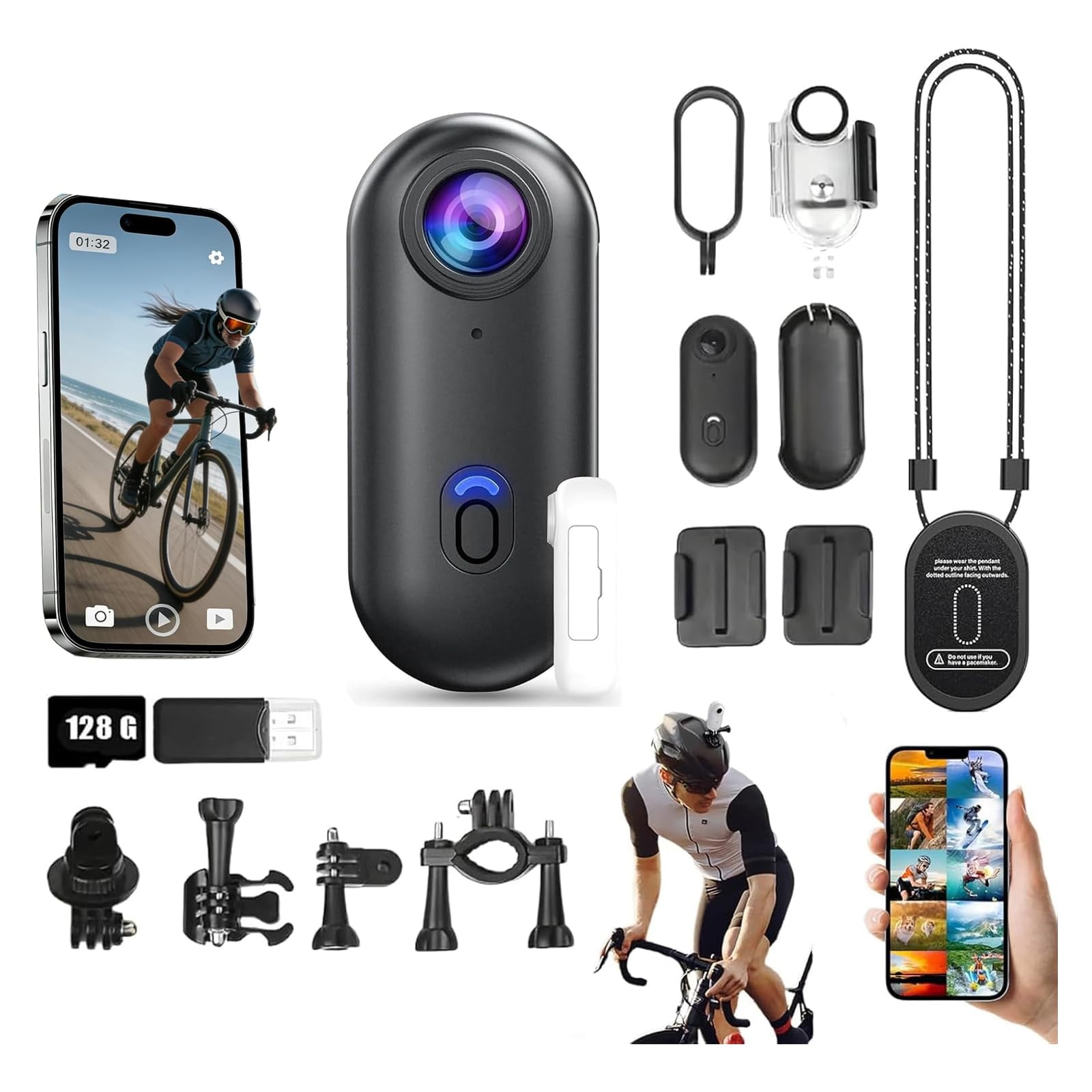 POV Waterproof 4K Pro Capture Camera,Wearable Camera,170° Ultra Wide ...