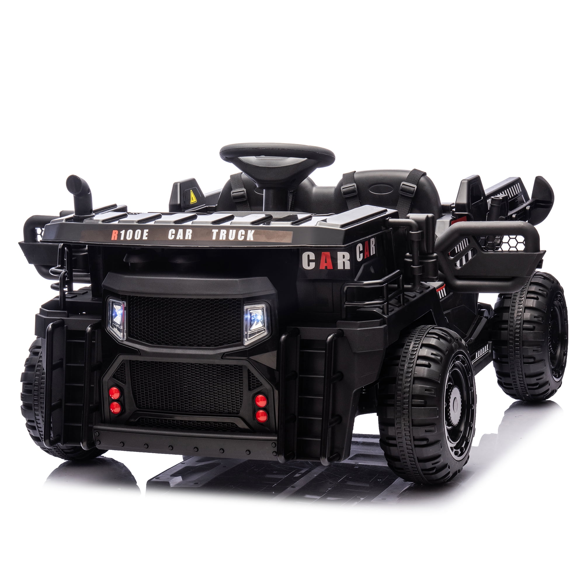 POVANLI 24V 2-Seater Ride-On Kids Electric Construction Car Dumper W ...