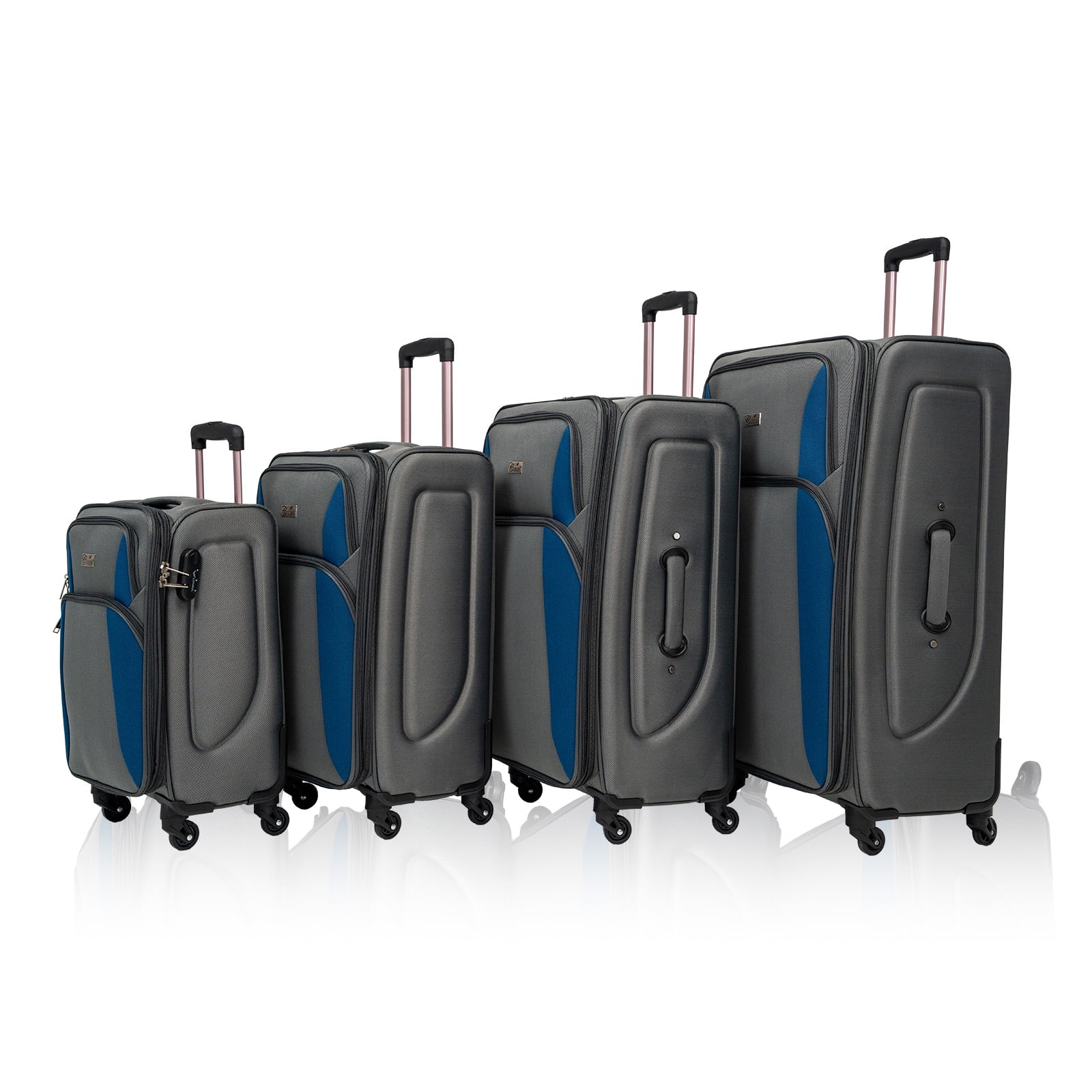 POVANLI 4 Piece Softshell Expandable Luggage Sets (20/24/28/32 ...