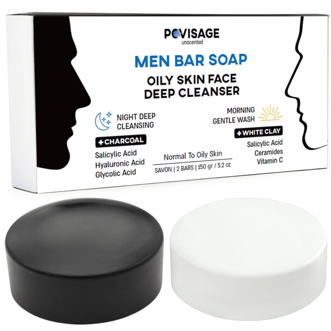 POVISAGE Salicylic Acid Men TMA2 Face Bar Soap for Oily Skin - Day ...