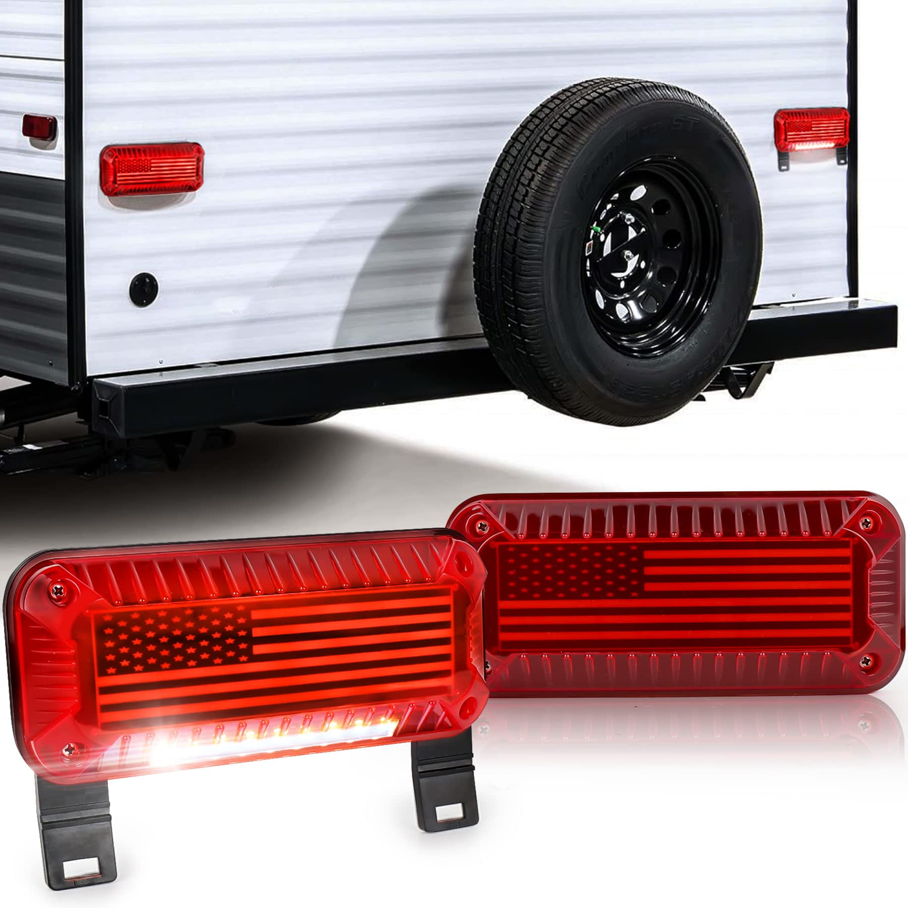 POVTOR RV Tail Lights, IFF17 57 LED RV Camper Trailer Tail Lights With ...