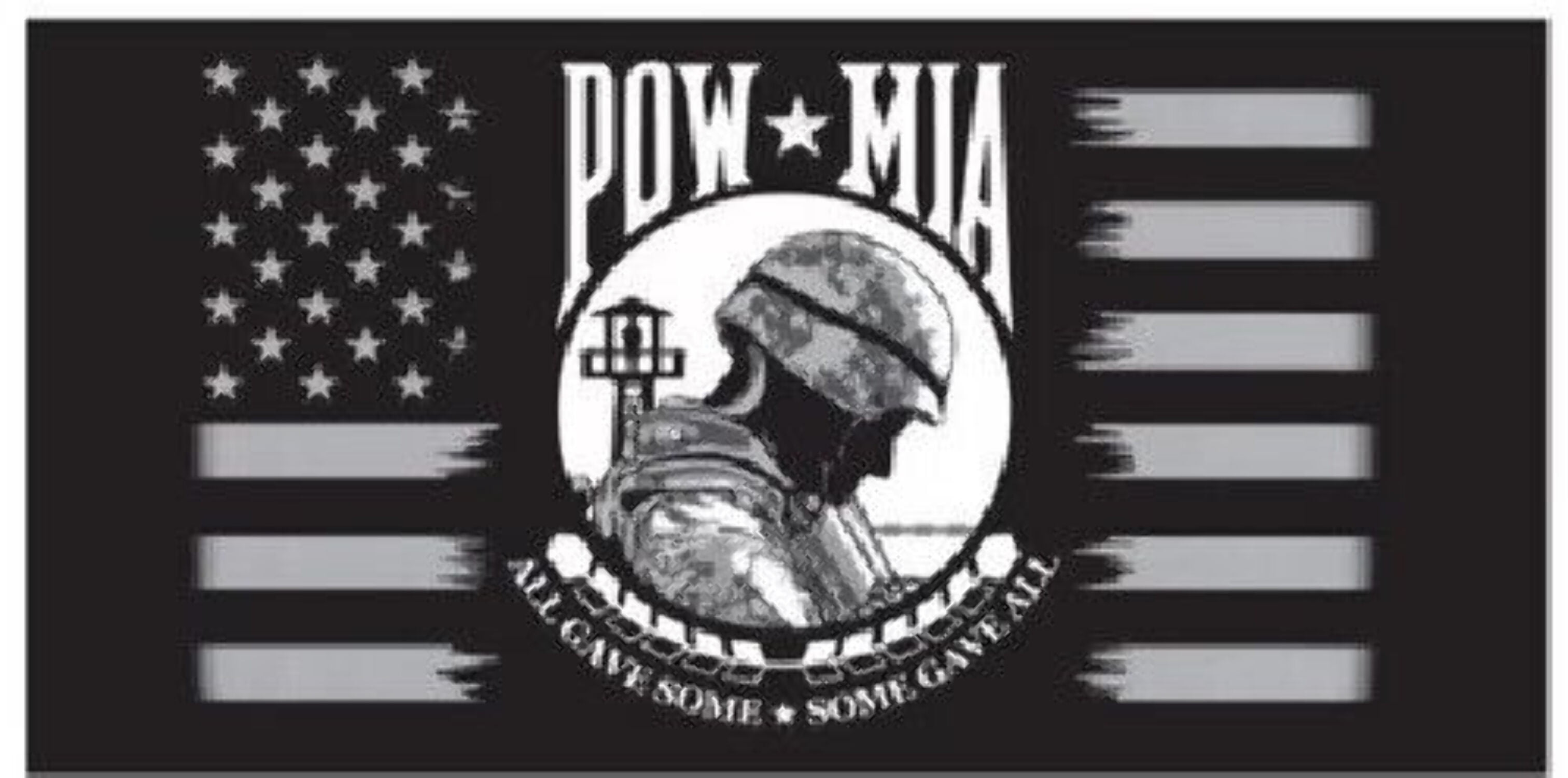 POW MIA ALL GAVE SOME SOME GAVE ALL TACTICAL BLACK Vinyl Decal Bumper ...