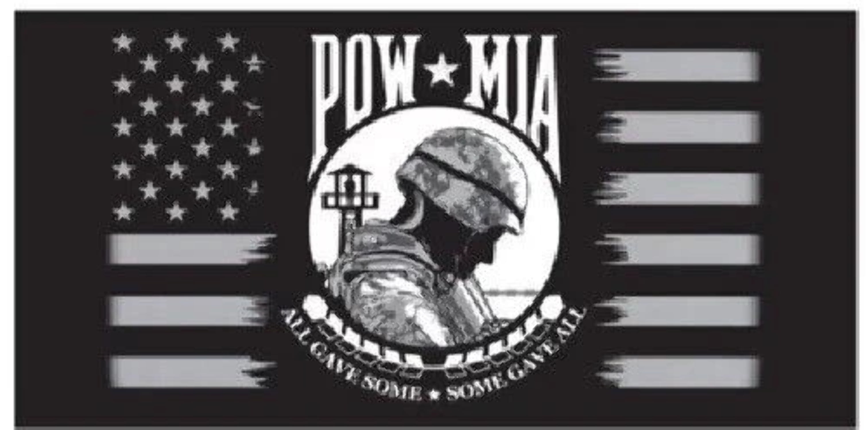 POW MIA ALL GAVE SOME SOME GAVE ALL TACTICAL BLACK Vinyl Decal Bumper ...