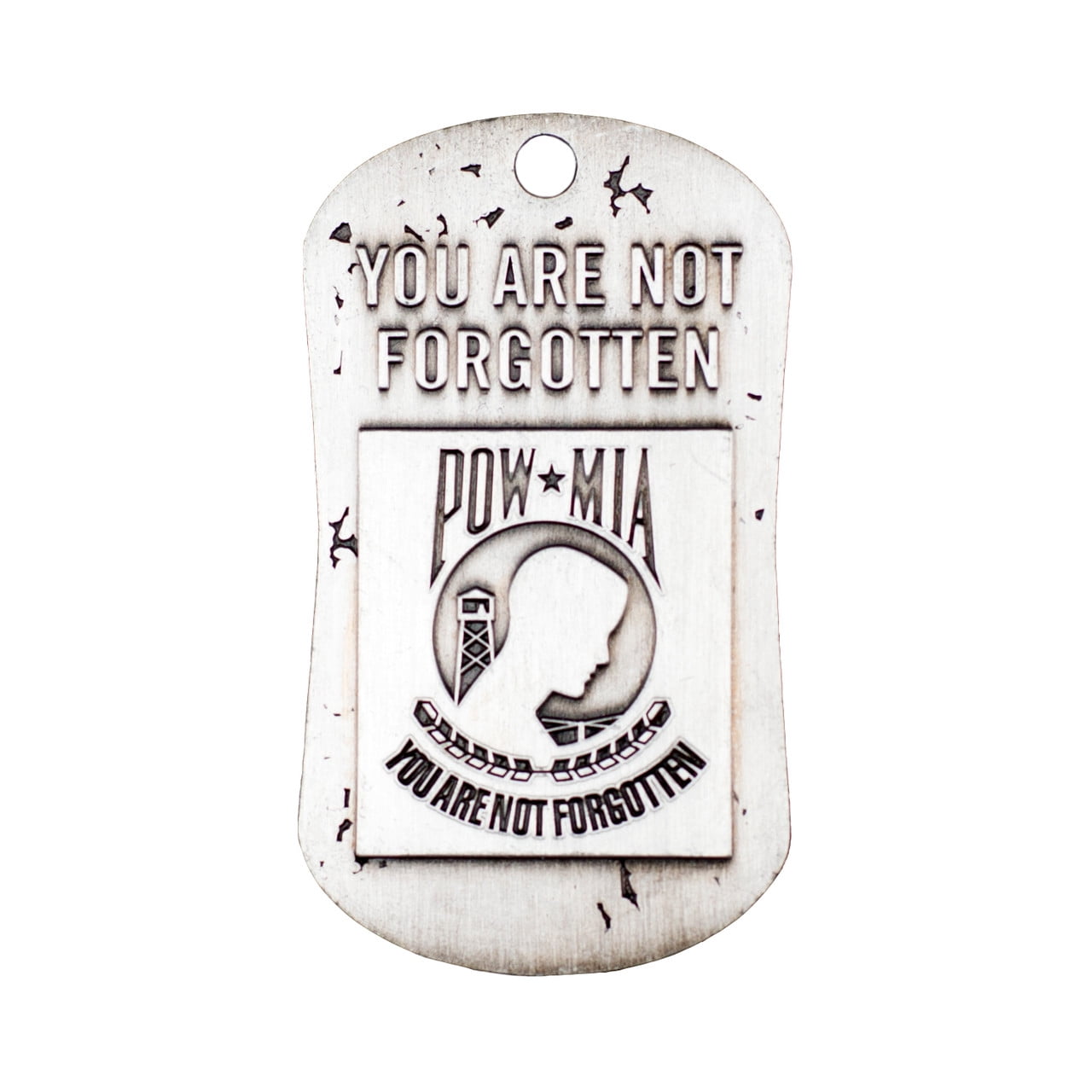 POW*MIA Antique Finish Dog Tag Necklace-Joshua 1:9 (4 Pack) by Shields ...