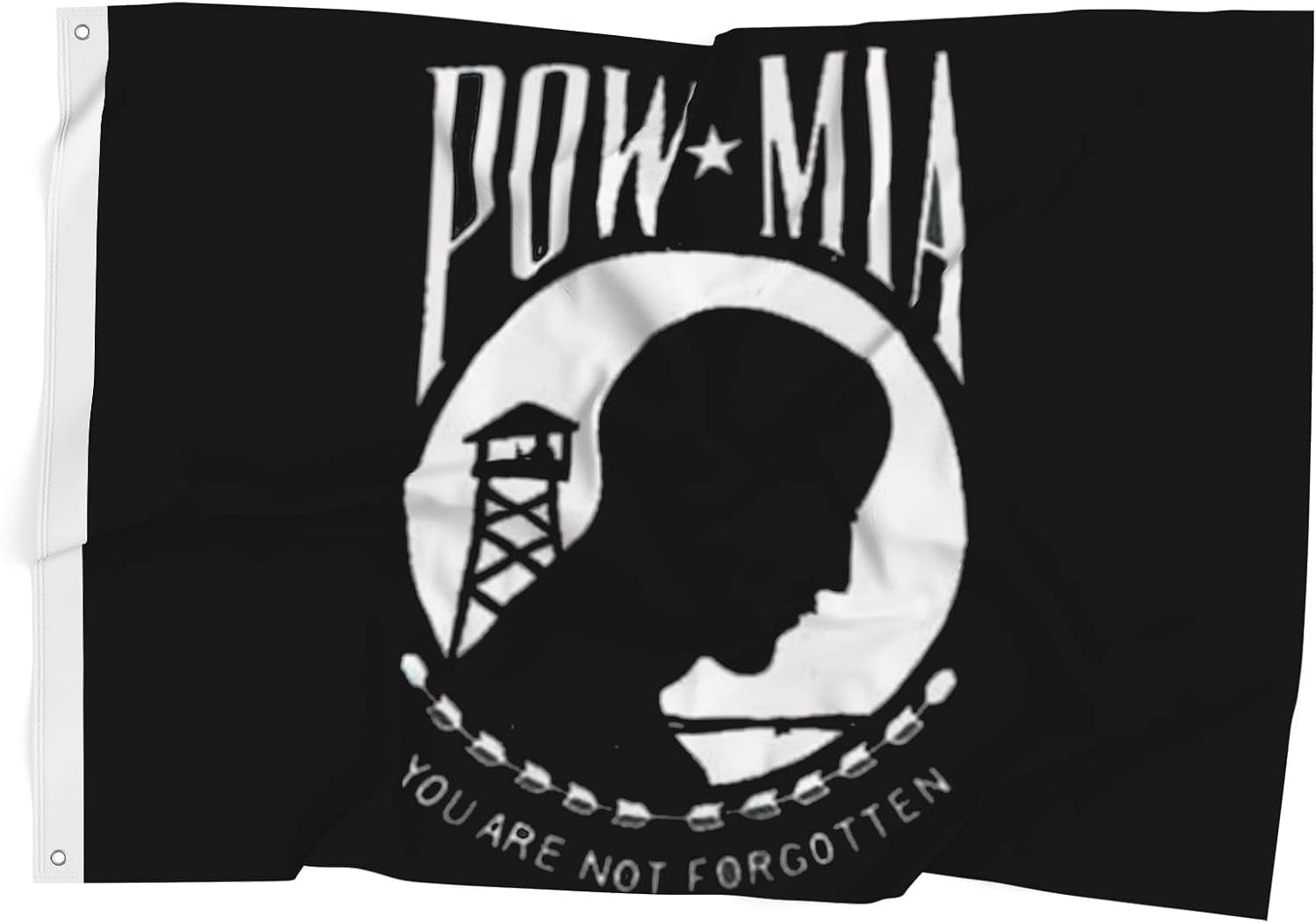 POW MIA Flag United States Banner Polyester 3x5 Foot Flags Black Vivid ...