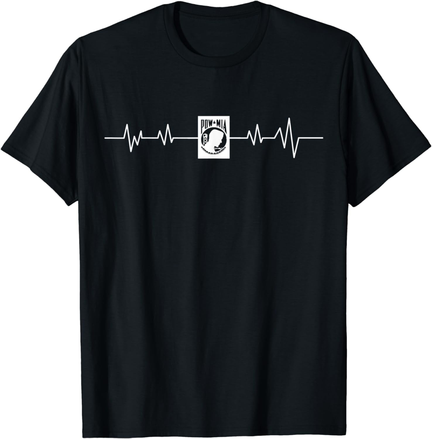 POW MIA Military Heartbeat EKG Love Never Forgotten Soldier T-Shirt ...