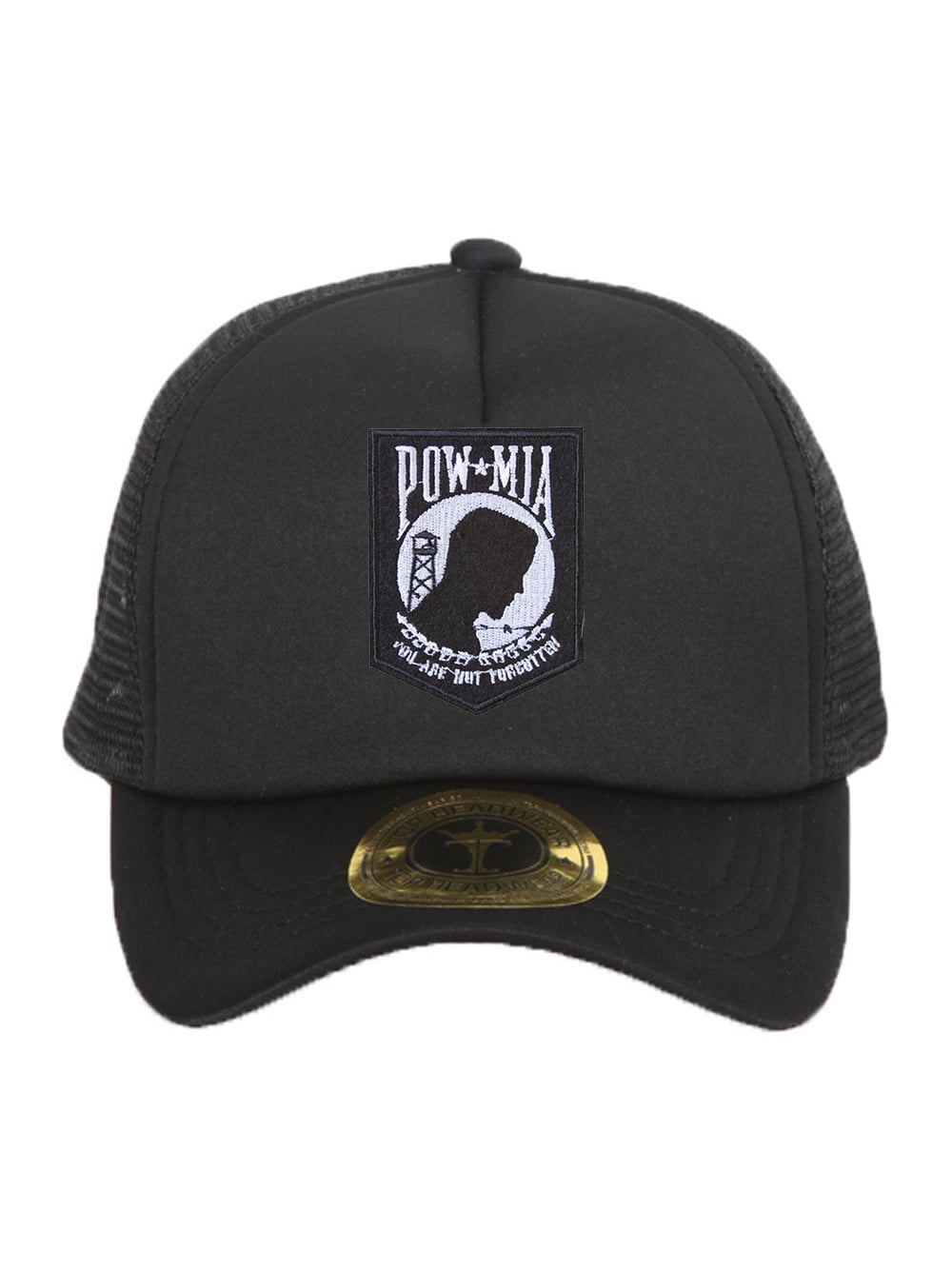 POW-MIA Military Veterans Black Adjustable Trucker Hat - Walmart.com