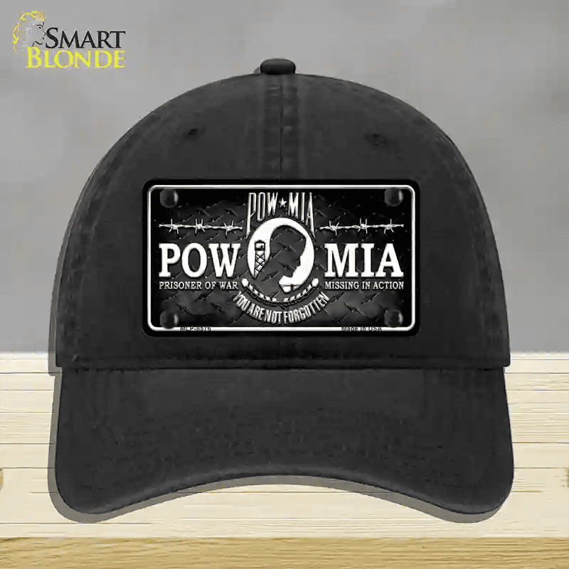 POW MIA Novelty License Plate Hat Unconstructed Cotton Black - Walmart.com