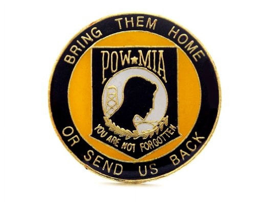 POW MIA Shield Yellow Lapel Hat Pin Military Marines Army Navy Air ...