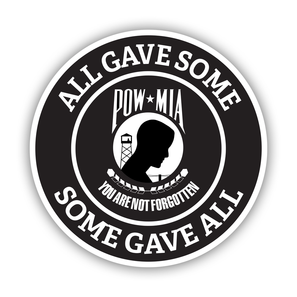 POW MIA Veteran Sticker Decal - Self Adhesive Vinyl - Weatherproof ...