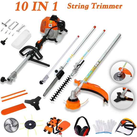 POVANLI 10 in 1 Multi-Functional Trimming Tool,52CC 2-Cycle Garden Tool ...