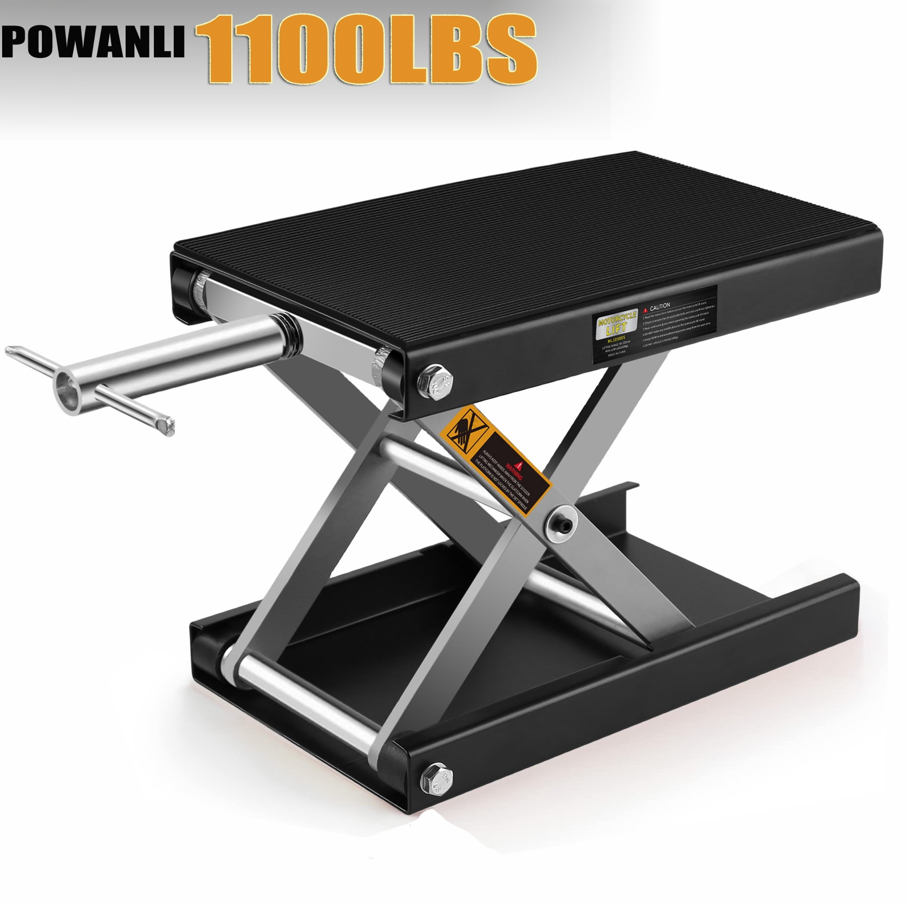 POWANLI 1100lbs Motorcycle Lift, Motorcycle Jack with 16.5" Wide Deck ...