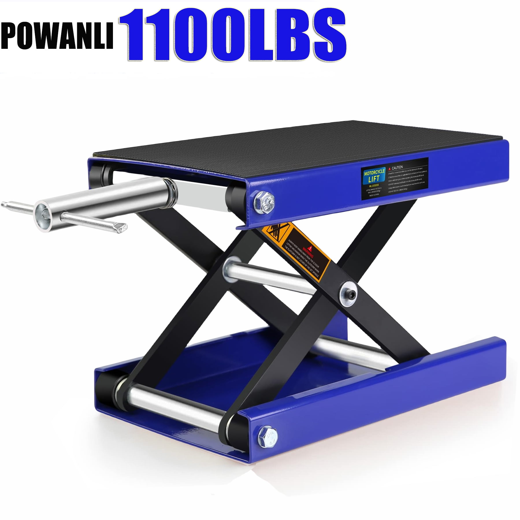 POWANLI 1100lbs Motorcycle Lift, Motorcycle Jack with 16.5" Wide Deck ...