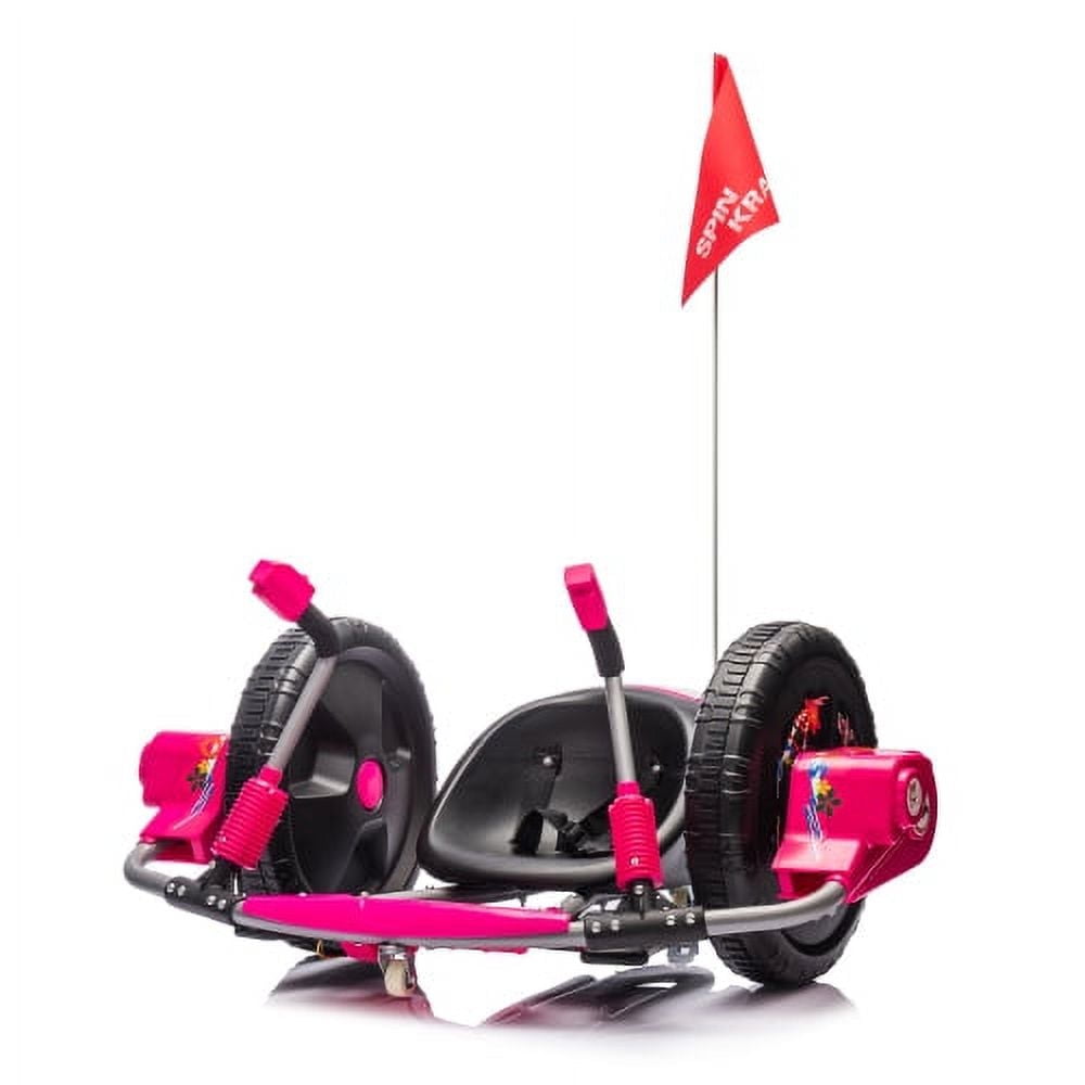 POWANLI 12V Kids Ride On Car, 16" Exaggerated Wheel Electric Go Kart ...