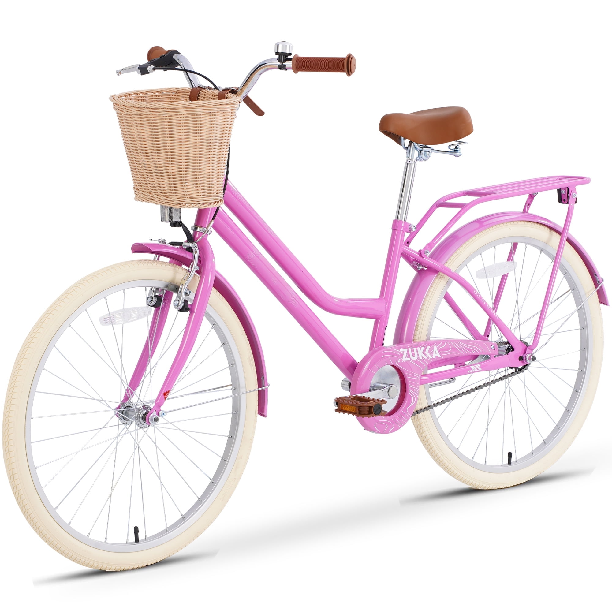 POWANLI 24" Women Bike for 13+Years Old, Steel Frame Bike,Women Bike ...