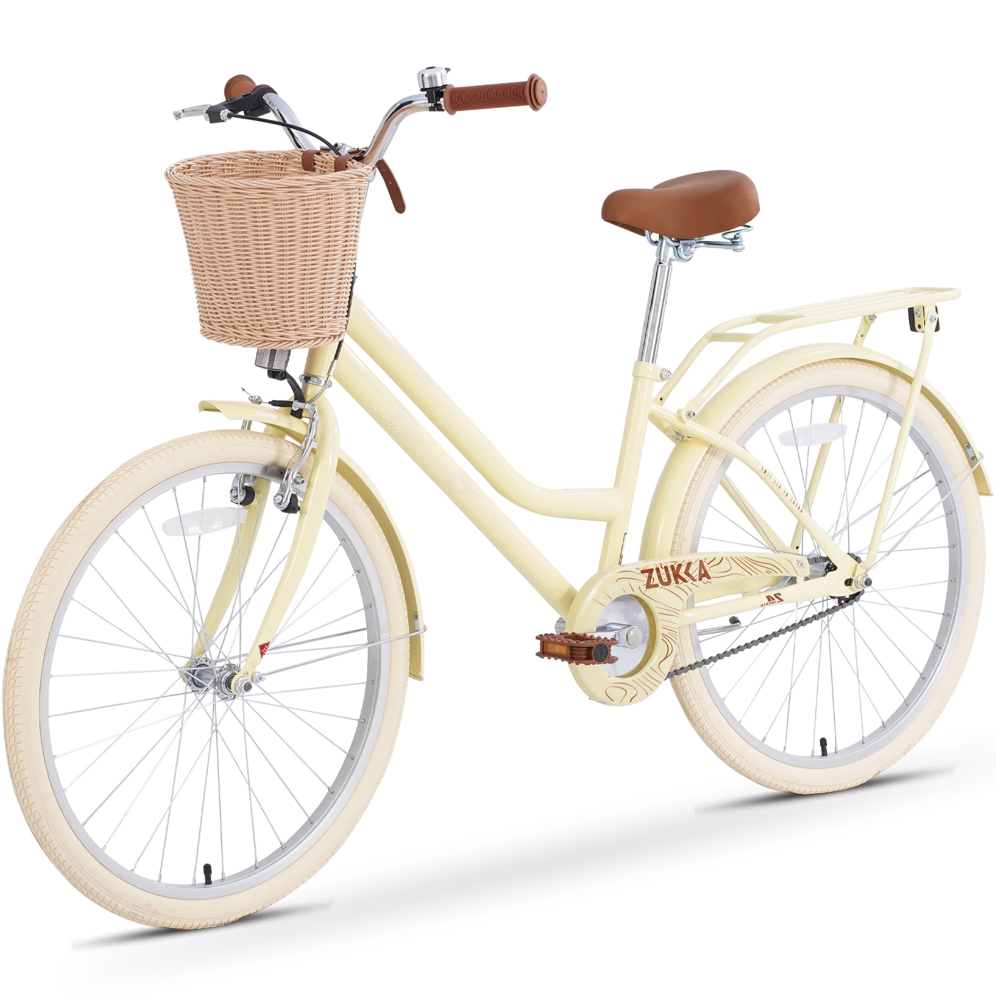 POWANLI 24" Women Bike for 13+Years Old, Steel Frame Bike,Women Bike ...