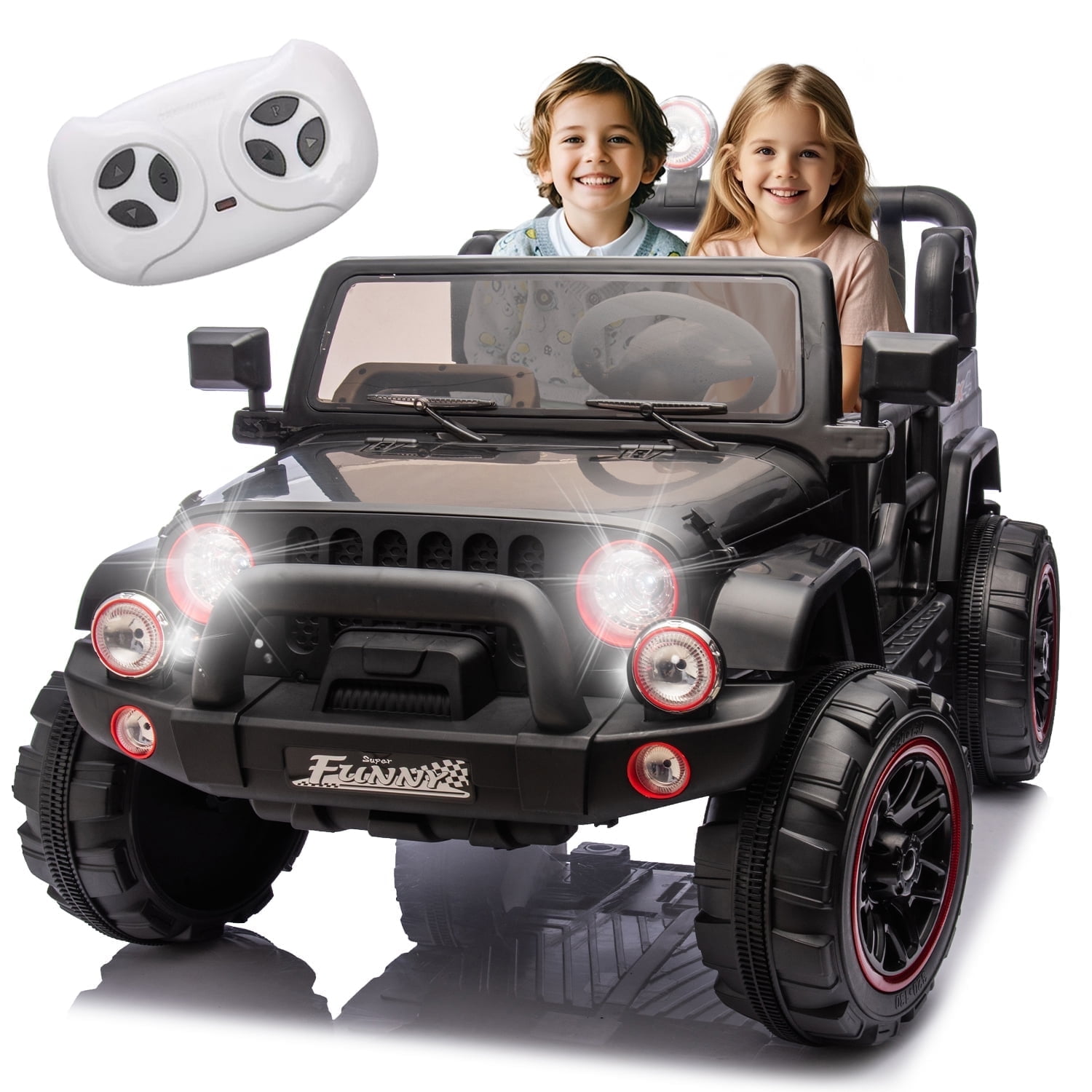 POWANLI 24V 2 Seater Kids Ride on Toy Car W/Parent Remote, Electric ...