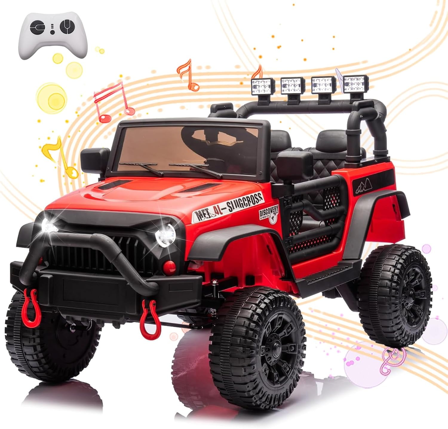 POWANLI 24V Kids Ride on Toy Jeep with Parent Remote, Electric Truck ...