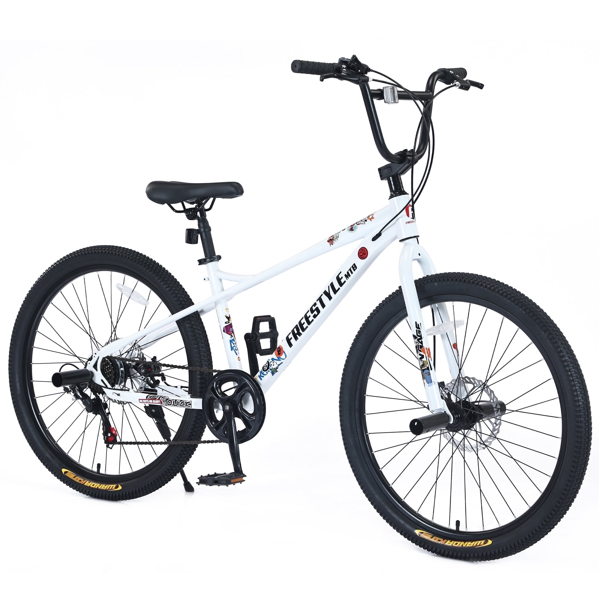 POWANLI 26 Inch BMX Bicycle for Adult, 14+ Years, Disc Brakes, Steel ...