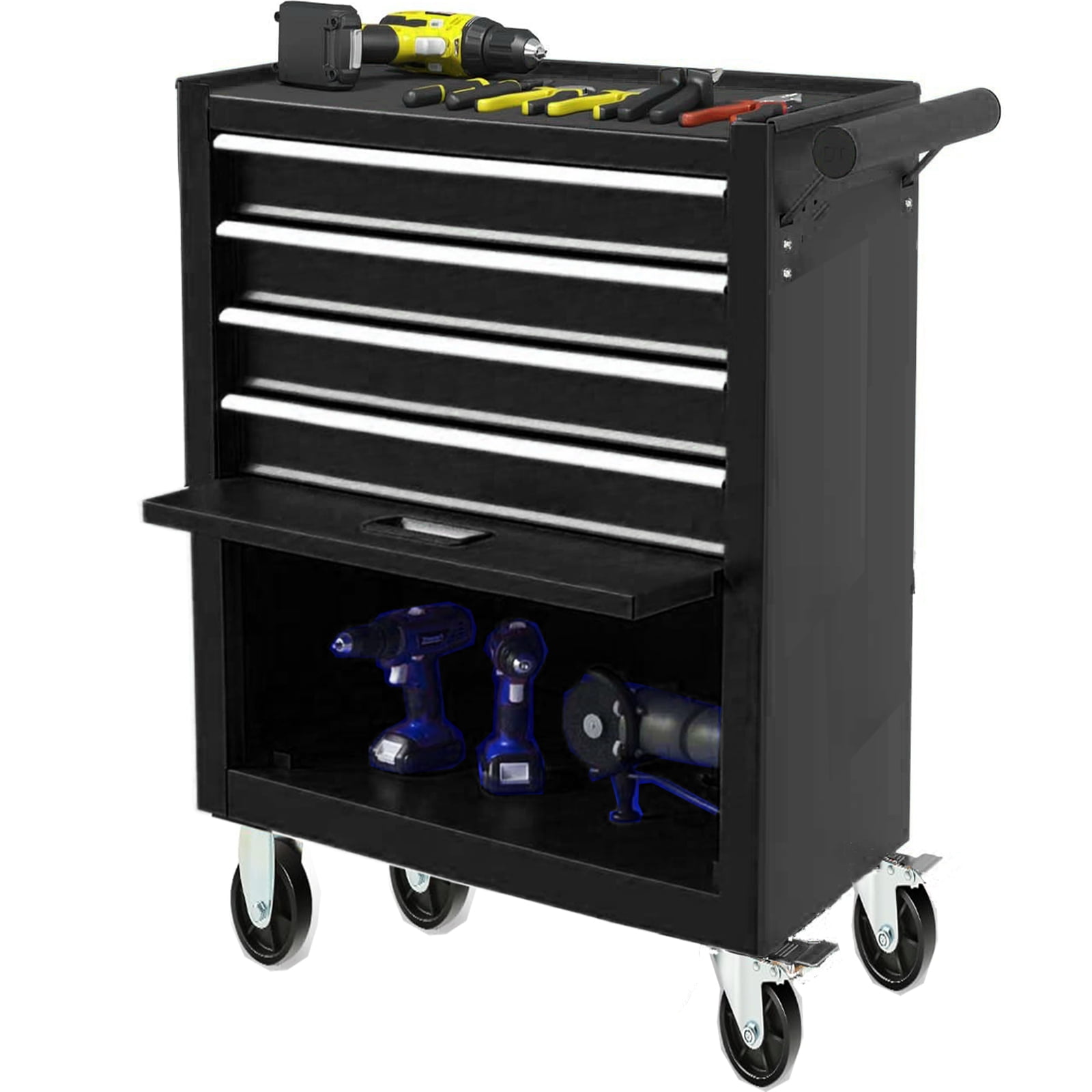 POWANLI 4-Drawer Rolling Tool Chest with Wheels Multifunctional Tool ...