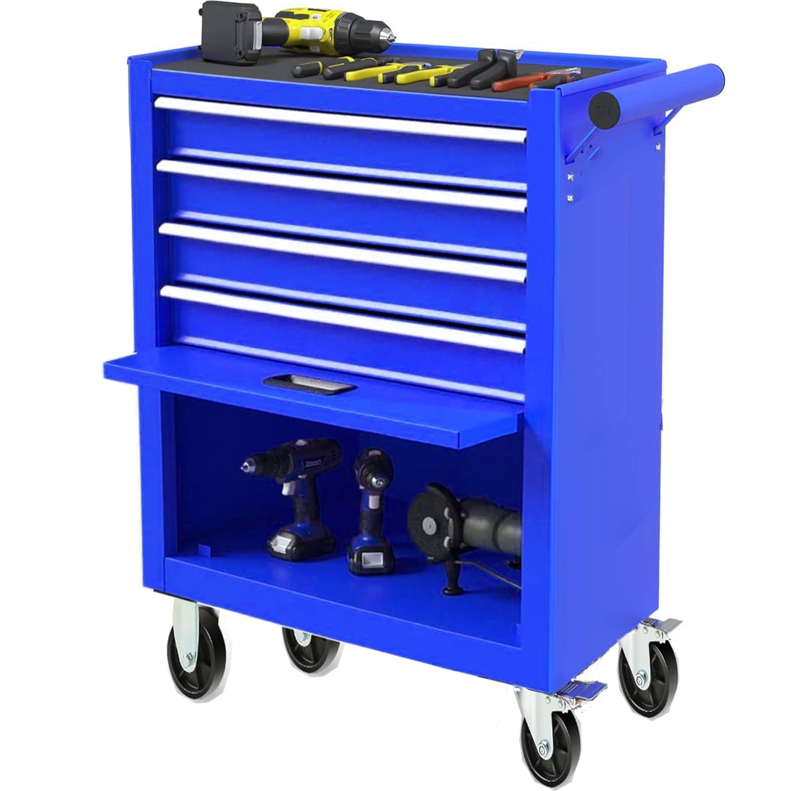 POWANLI 4-Drawer Rolling Tool Chest with Wheels Multifunctional Tool ...