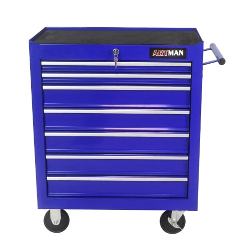 POWANLI 7-Drawer Rolling Tool Chest with Wheels Multifunctional Tool ...