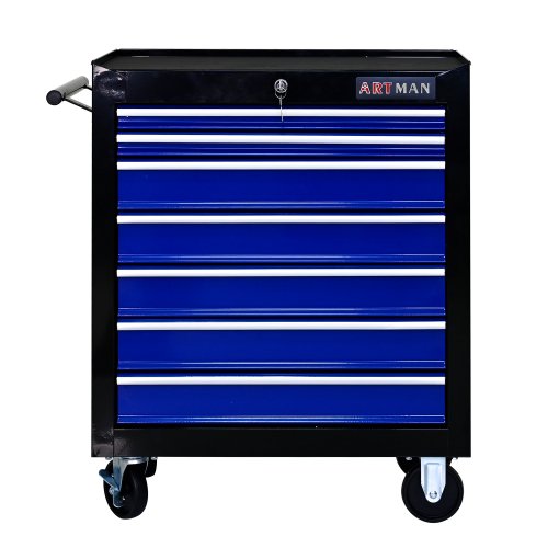 POWANLI 7-Drawer Rolling Tool Chest with Wheels Multifunctional Tool Chest Portable Tool Storage ...