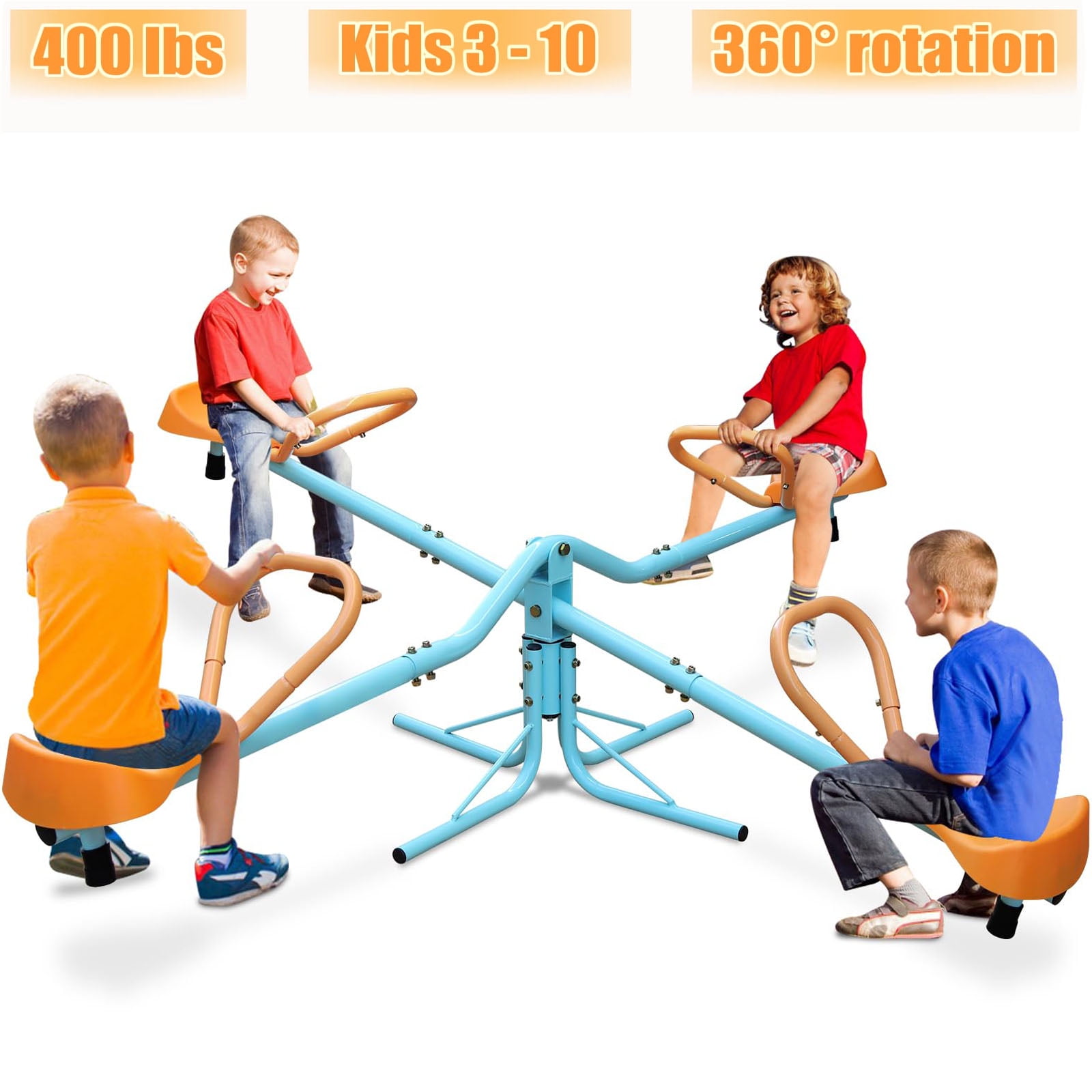 POWANLI Outdoor Playground Seesaw, 400lbs Capacity, 360 Degrees ...