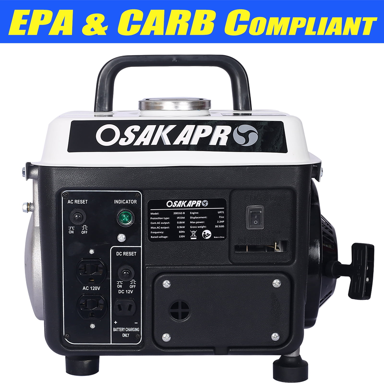 POWANLI 800W Recoil Start Power Generator, Circuit Protection - Walmart.com