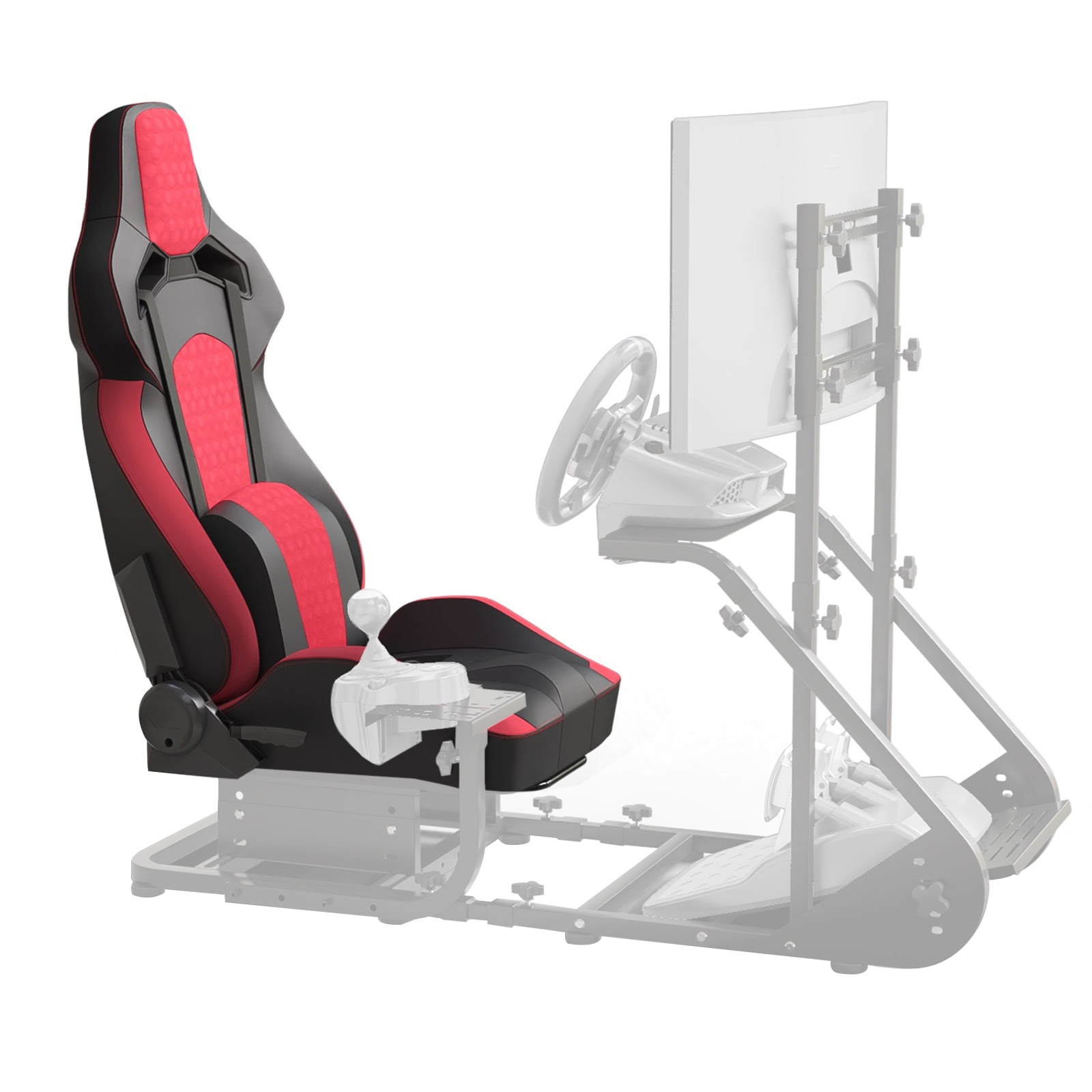 POWANLI Universal PU Leather Simulator Racing Seat, PVC Bucket Style ...