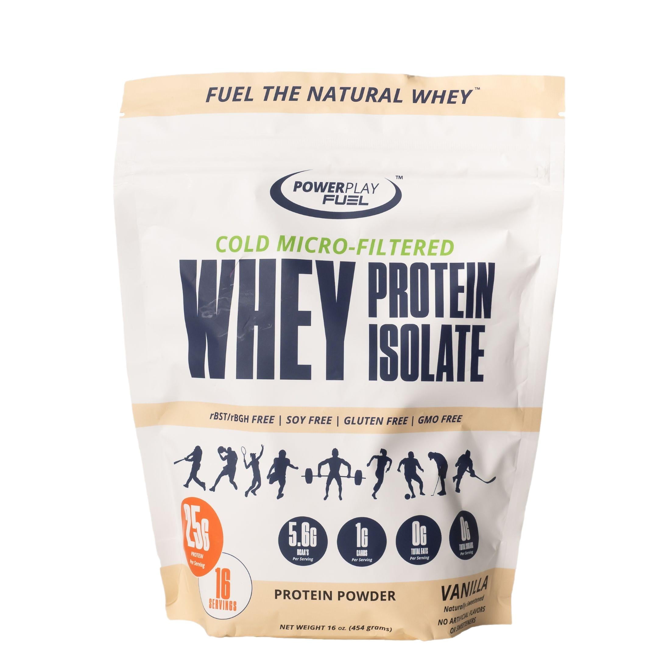 POWER PLAY FUEL Cold Micro-Filtered Whey Protein Isolate Powder ...