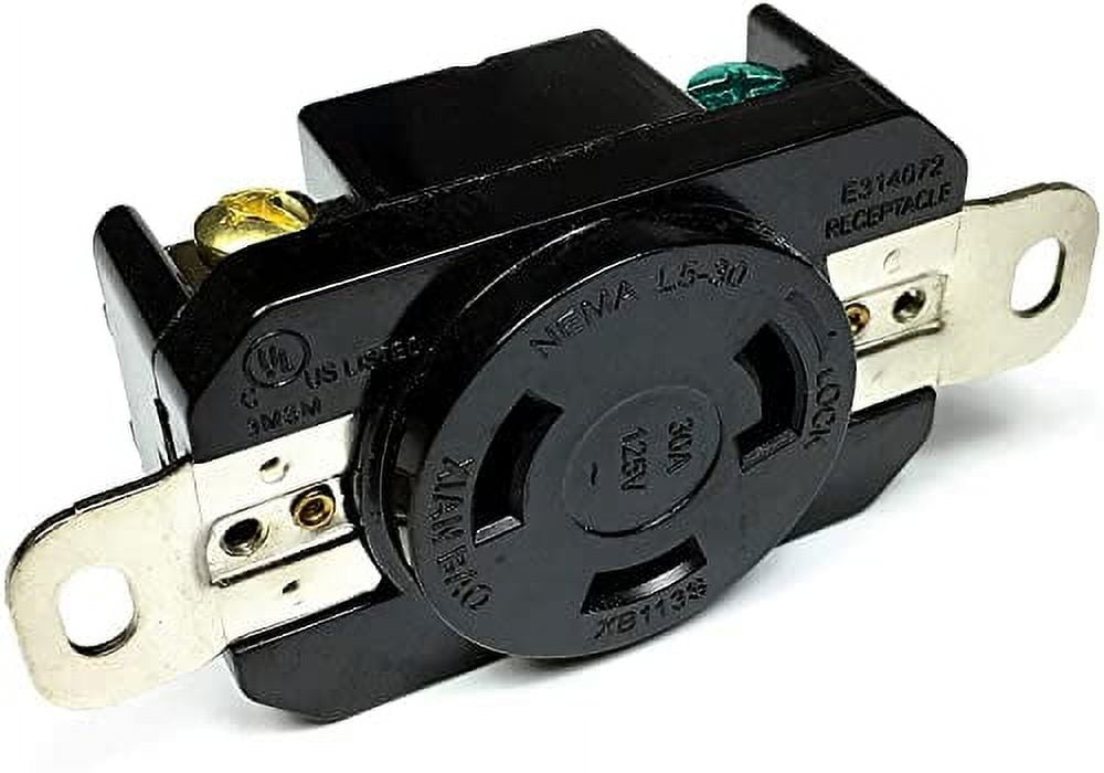 POWER PRODUCTS NEMA L5-30R 30A 125V Twist Lock L5-30 Female Wall Receptacle Scoket UL Listed ...