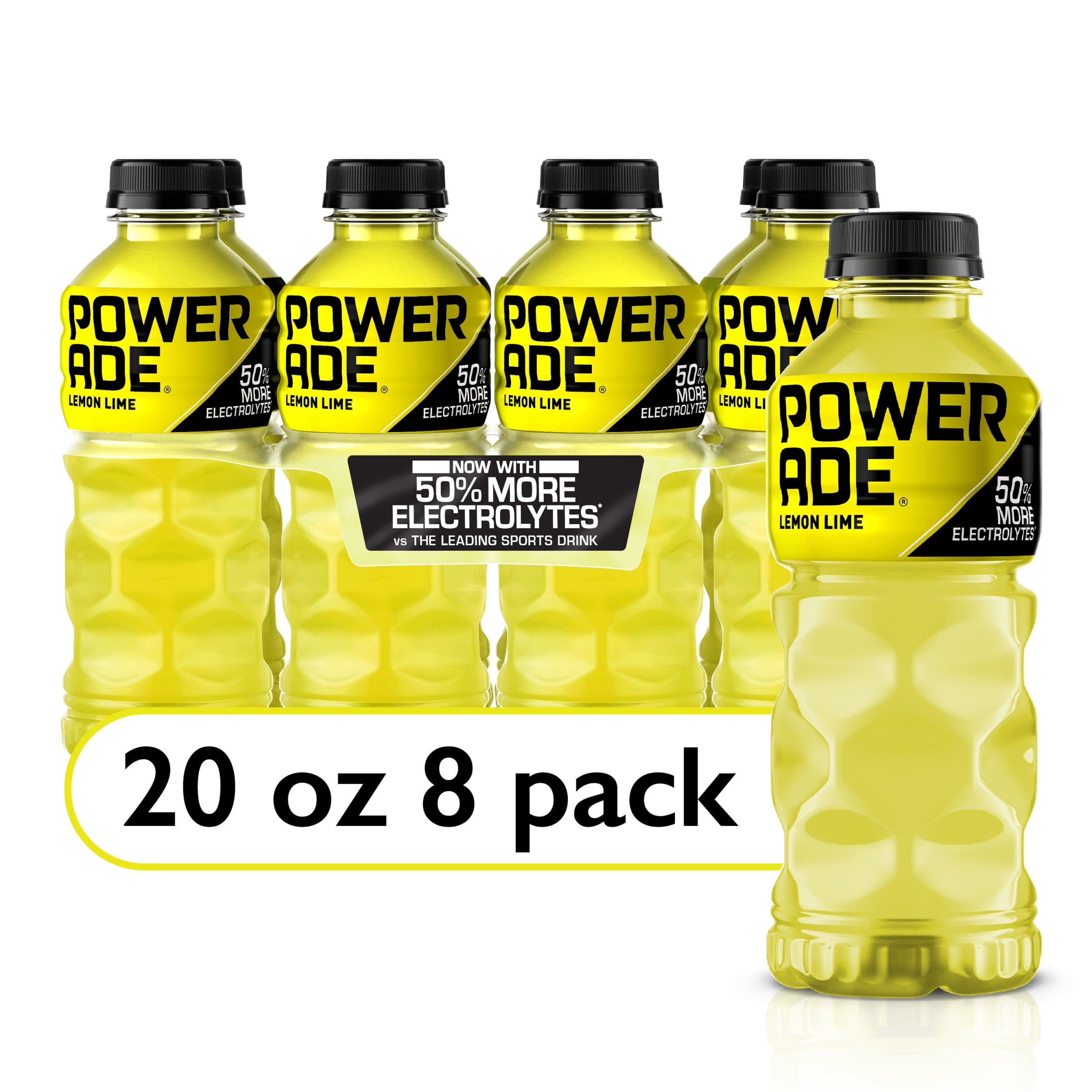 POWERADE Electrolyte Enhanced Lemon Lime Sport Drink, 20 fl oz, 8 Count ...