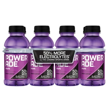 POWERADE Grape Sports Drink, 20 Ounce Can, Pack of 24, Enhanced with ...