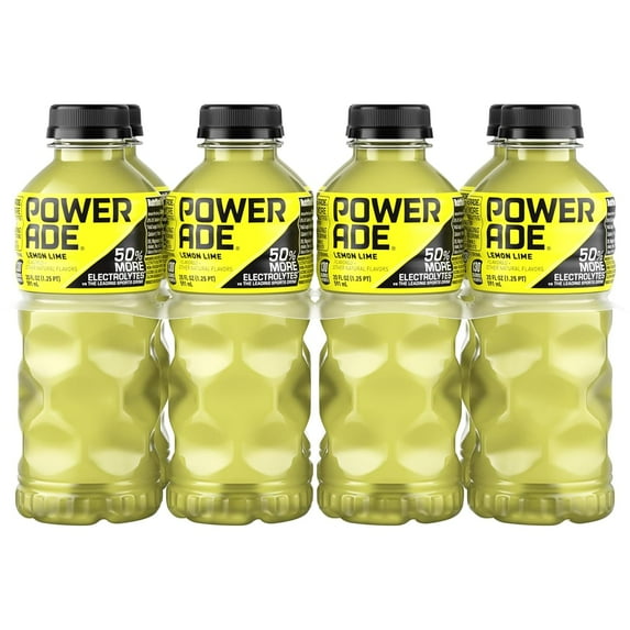 POWERADE Lemon Lime Sports Drink, 20 fl oz, 8 Pack, Hydration with ...