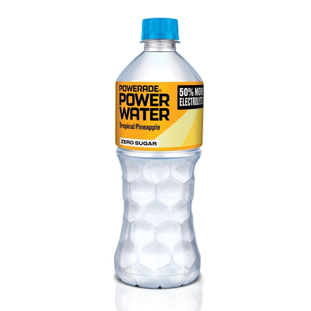 POWERADE Power Water Zero Sugar Tropical Pineapple Electrolyte Water ...