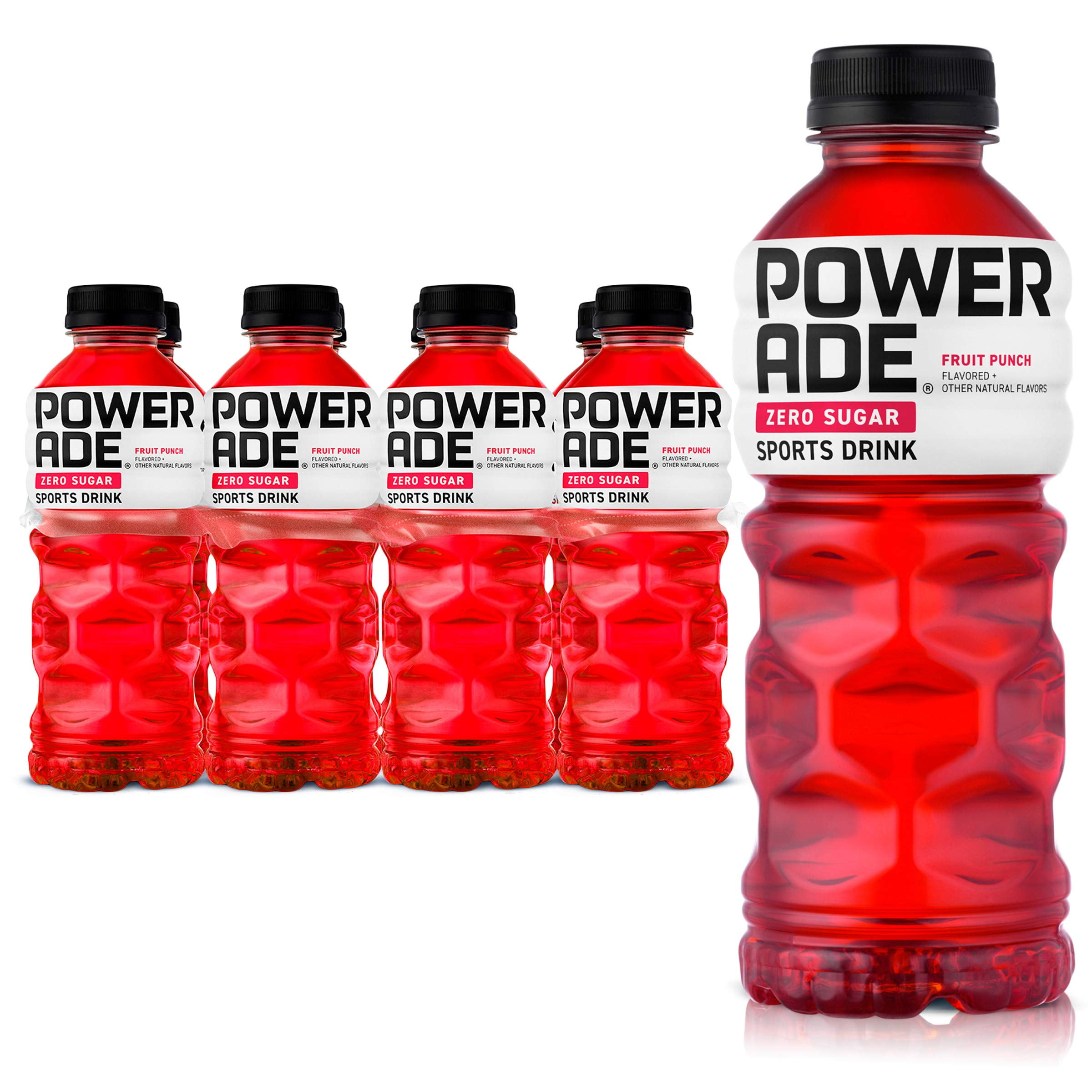 Powerade Zero Electrolyte Sports Drink, Fruit Punch, 20 fl oz Bottles ...