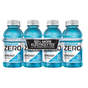 POWERADE ZERO Sports Drink, Advanced Electrolyte System, Zero Sugar, 20 ...