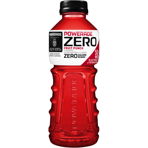 POWERADE Zero Sugar Fruit Punch, ION4 Electrolyte Enhanced Fruit Flavored Zero Sugar Zero ...
