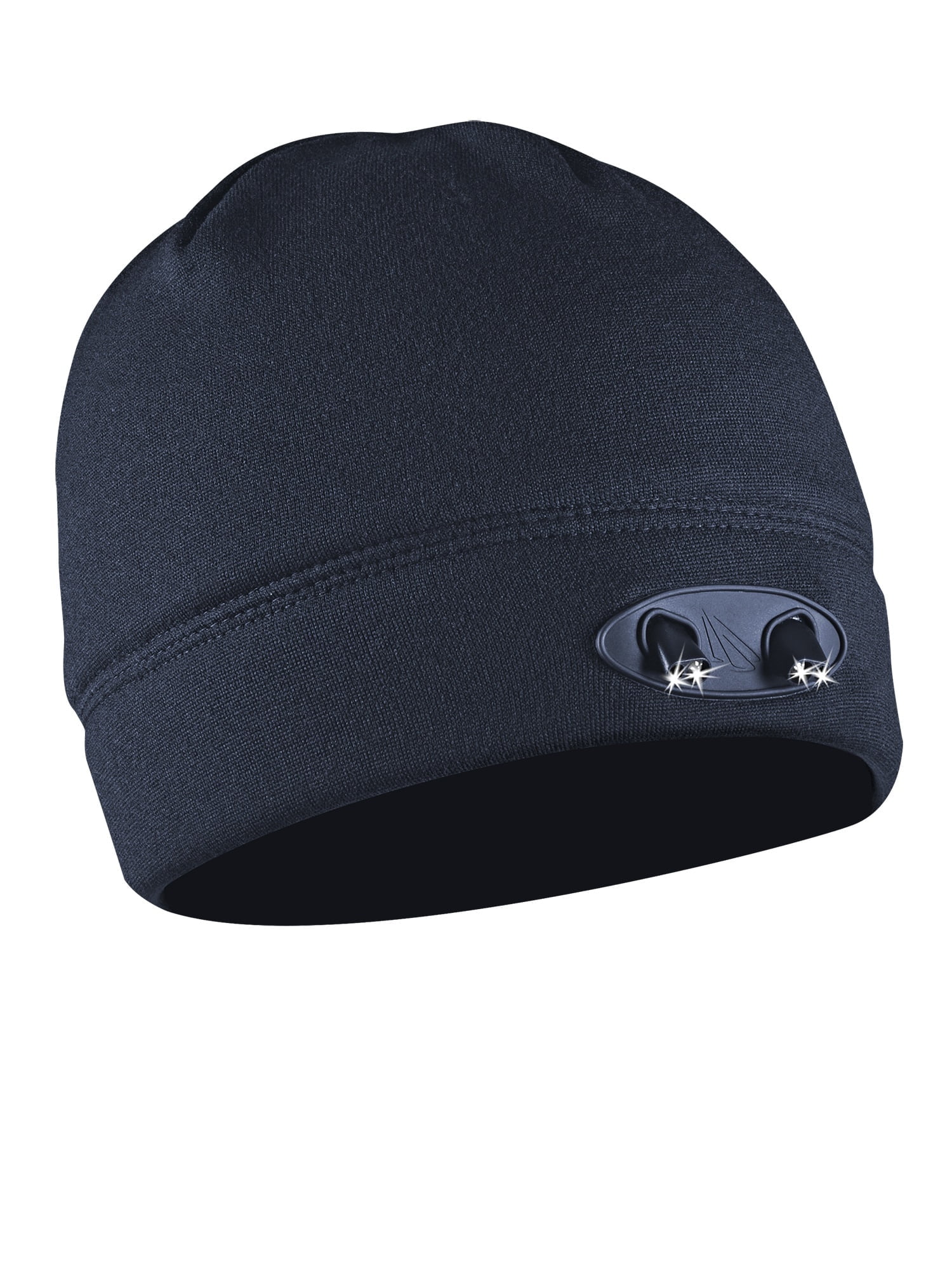 Powercap 3555 Compression Fleece Beanie Hat with LED lights, Navy ...